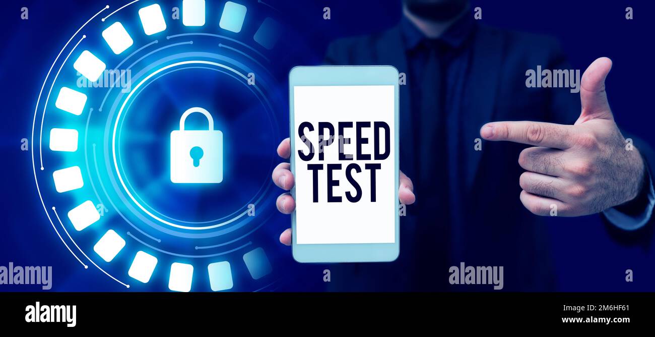 Conceptual display Speed Test. Business showcase psychological test for ...