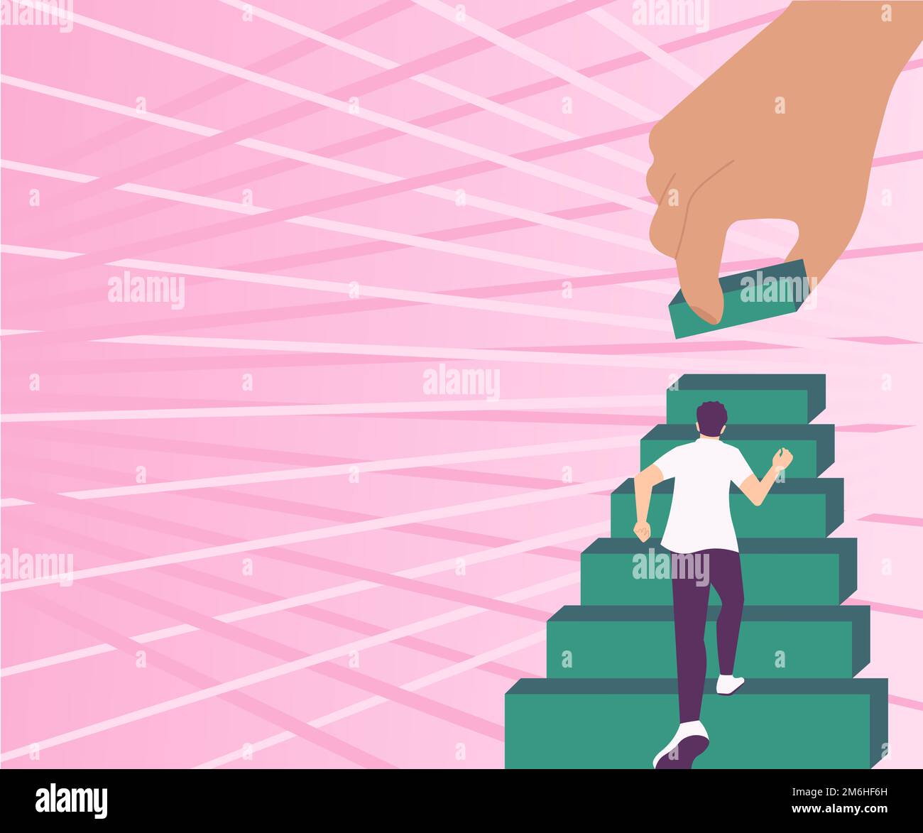 Walking Up Stairs Cartoon