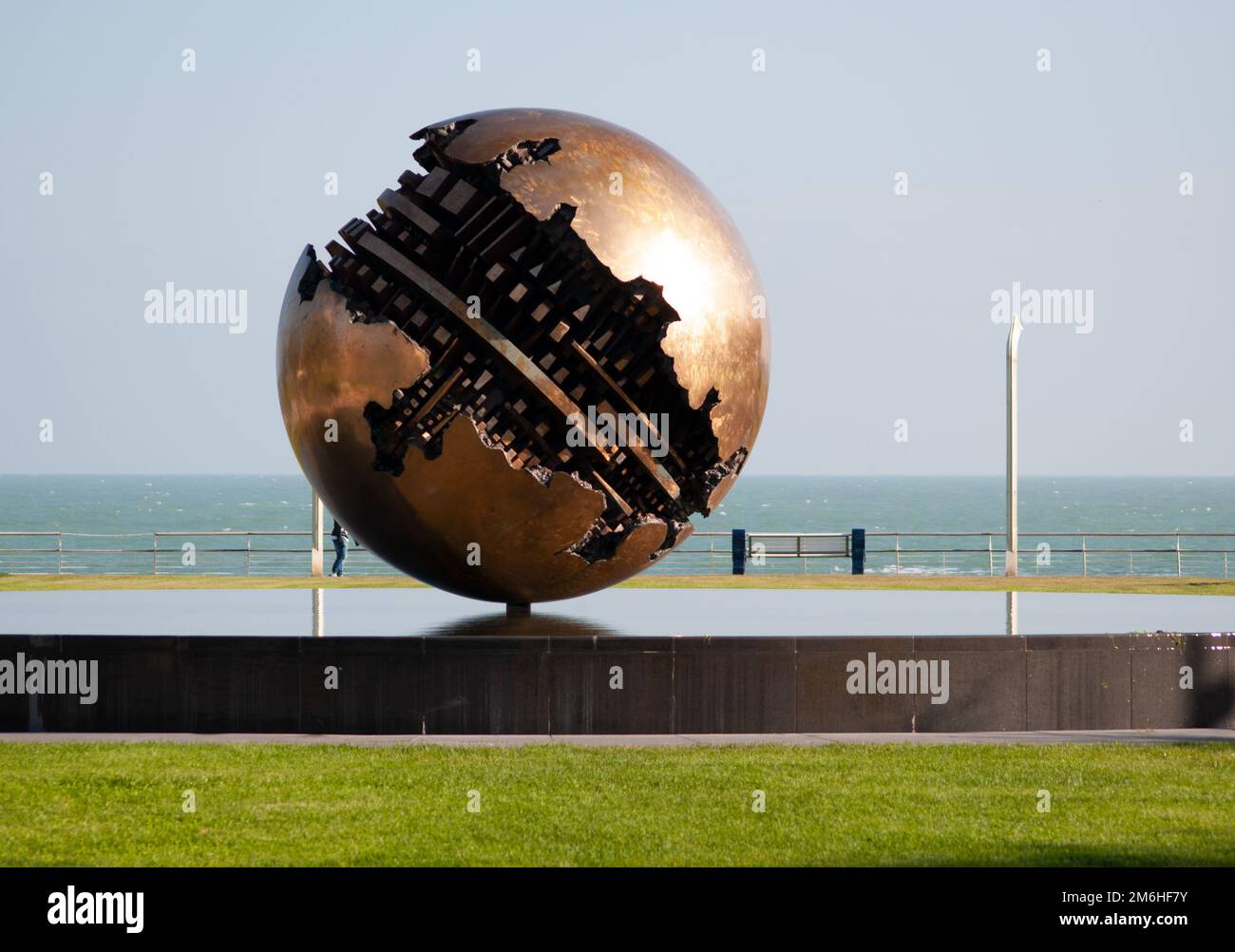 The Big Sphere A Pomodoro in Pesaro, Italy Stock Photo - Alamy