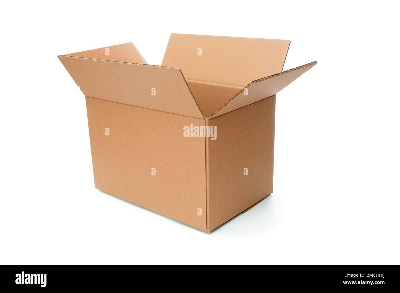 Open cardboard box close up isolated on white background Stock Photo ...