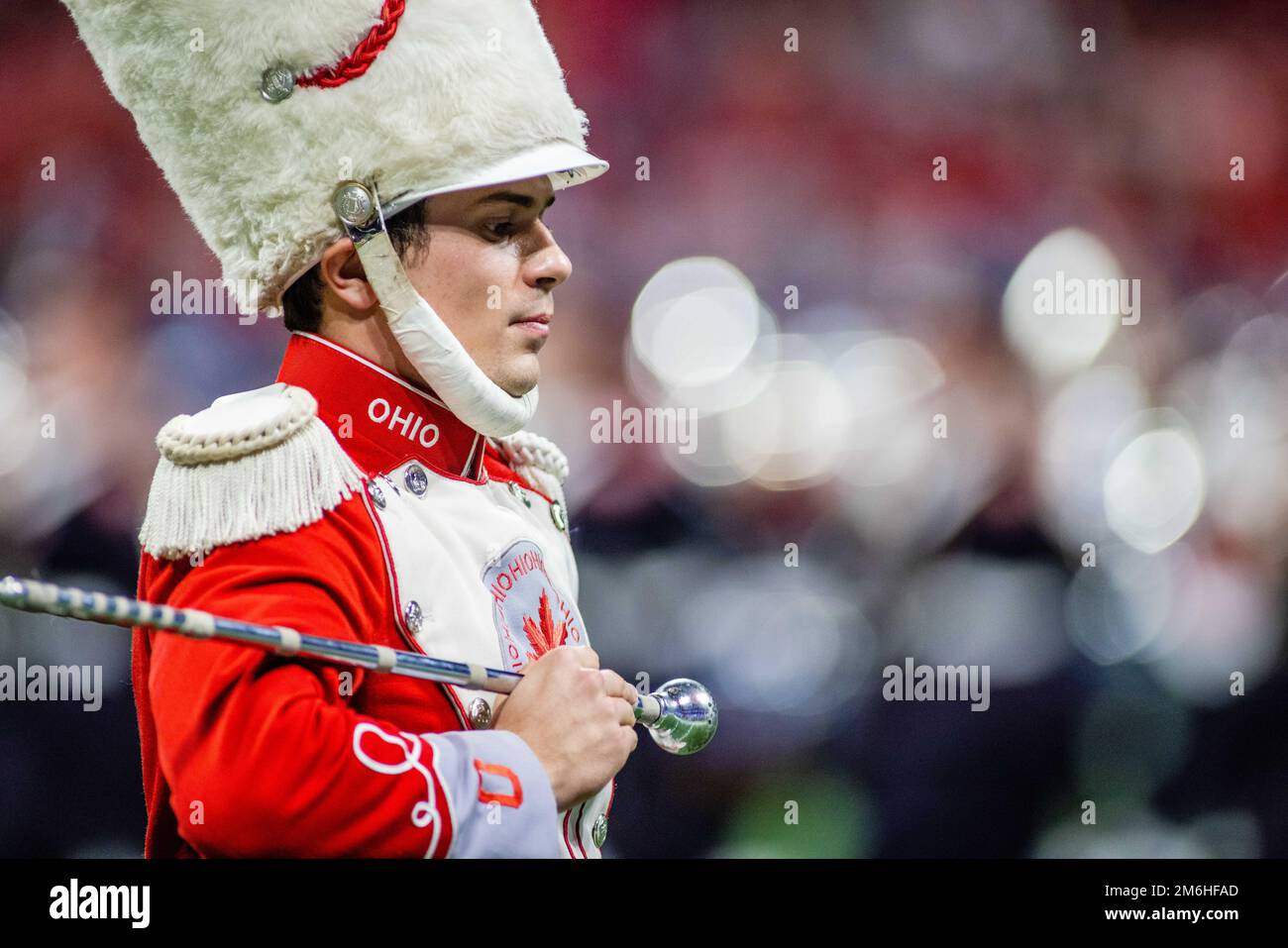 Atlanta, GA, USA. 31st Dec, 2022. Ohio State Buckeyes drum major ...