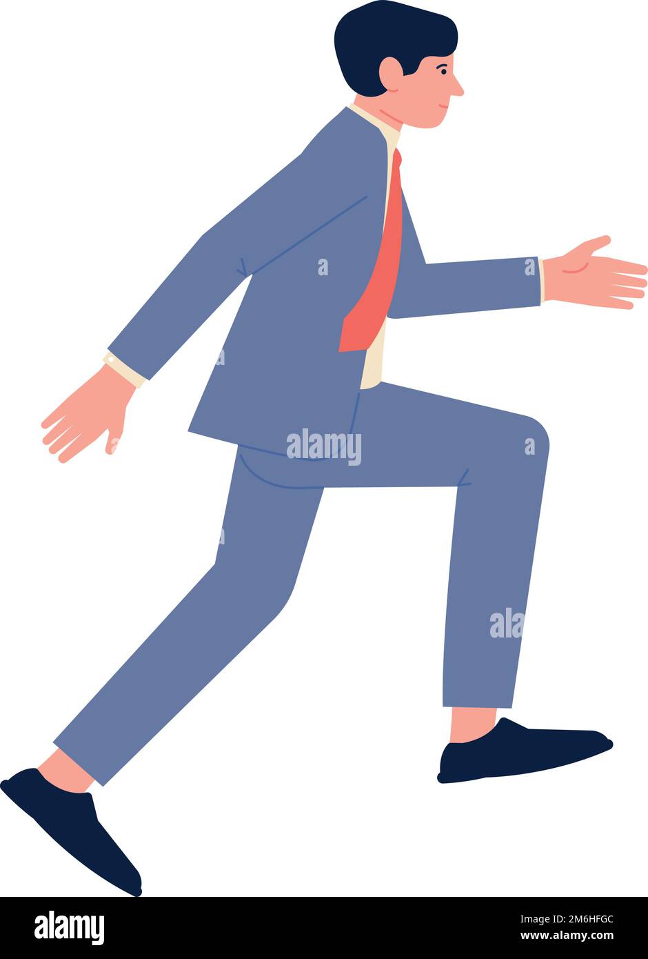 Young happy man running suit Stock Vector Images - Alamy