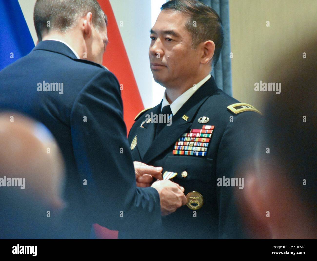 Army Major Gen. Garrett Yee receives a Defense Superior Service Medal ...