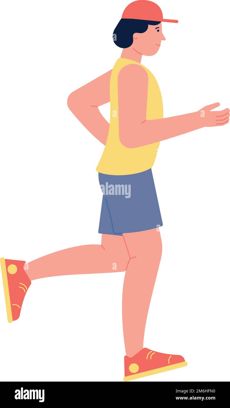 Sport man running for marathon. Race preparation Stock Vector Image ...
