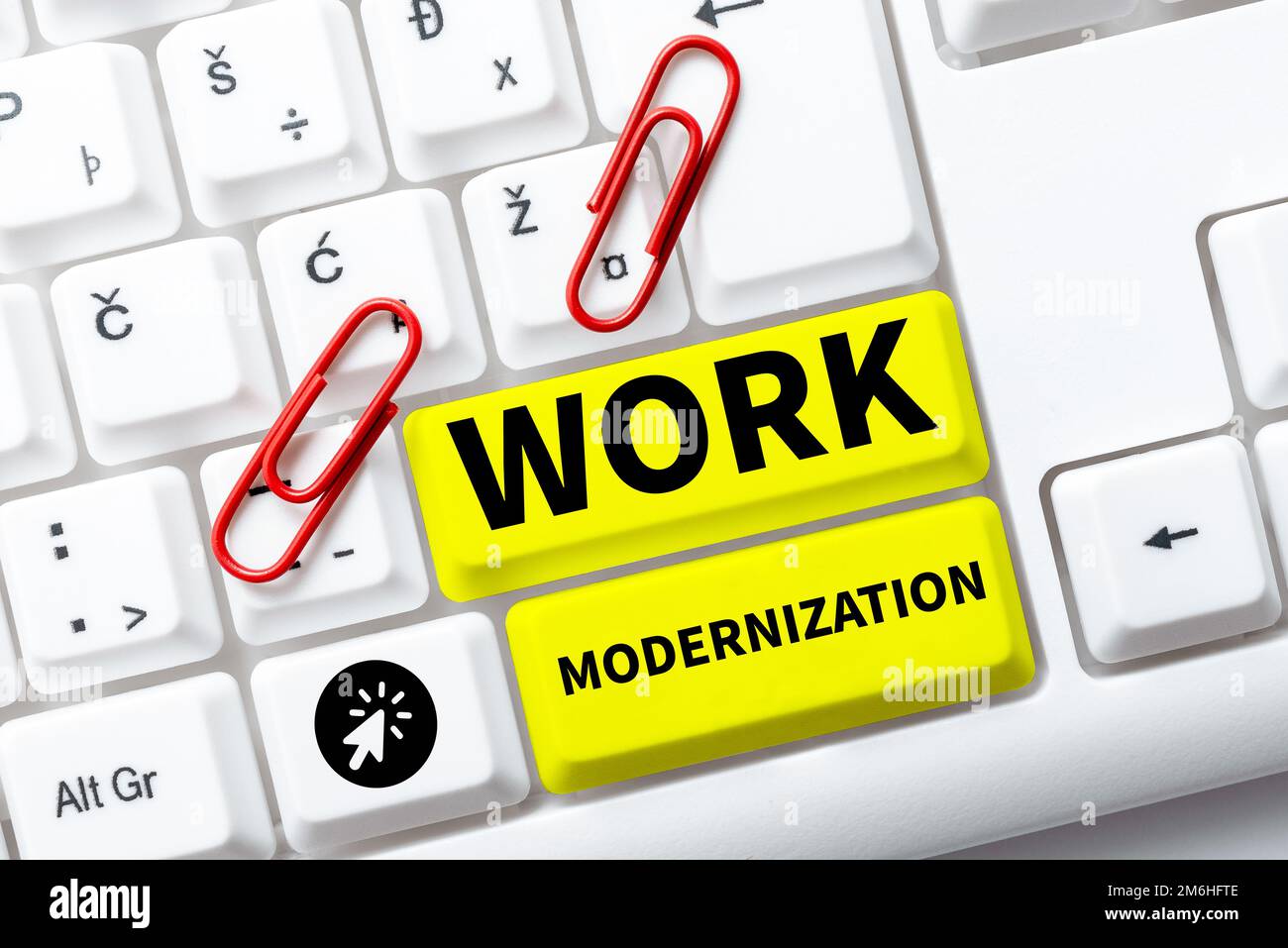 Writing displaying text Work Modernization. Word Written on changing ...