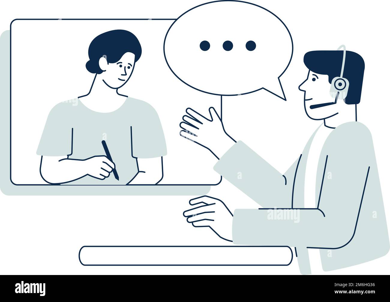 Work space call center Stock Vector Images - Alamy