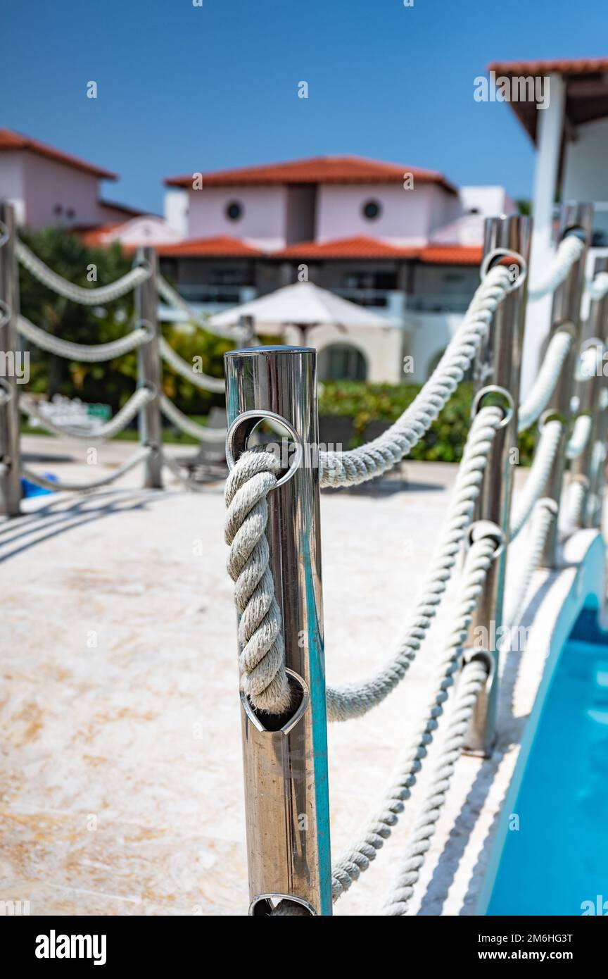 Bridge over the pool Stock Photo - Alamy