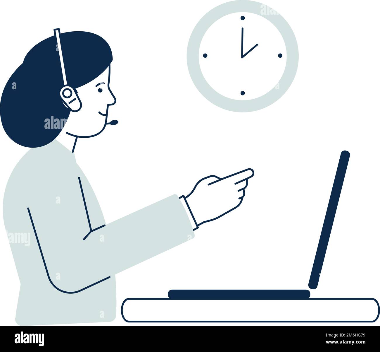 Female office worker talking client Cut Out Stock Images & Pictures - Alamy