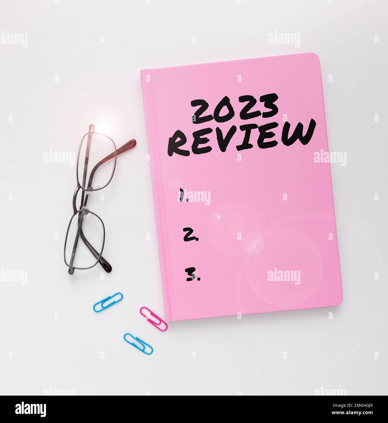 Hand writing sign 2023 Review. Concept meaning seeing important events ...