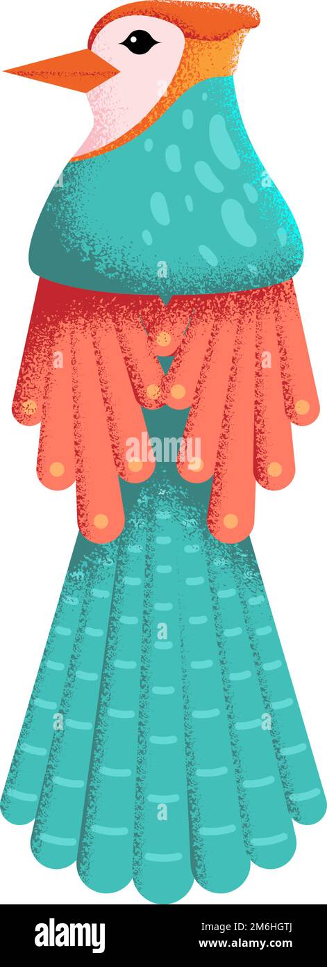 Bright colorful bird. Stylized wild fauna icon Stock Vector Image & Art ...