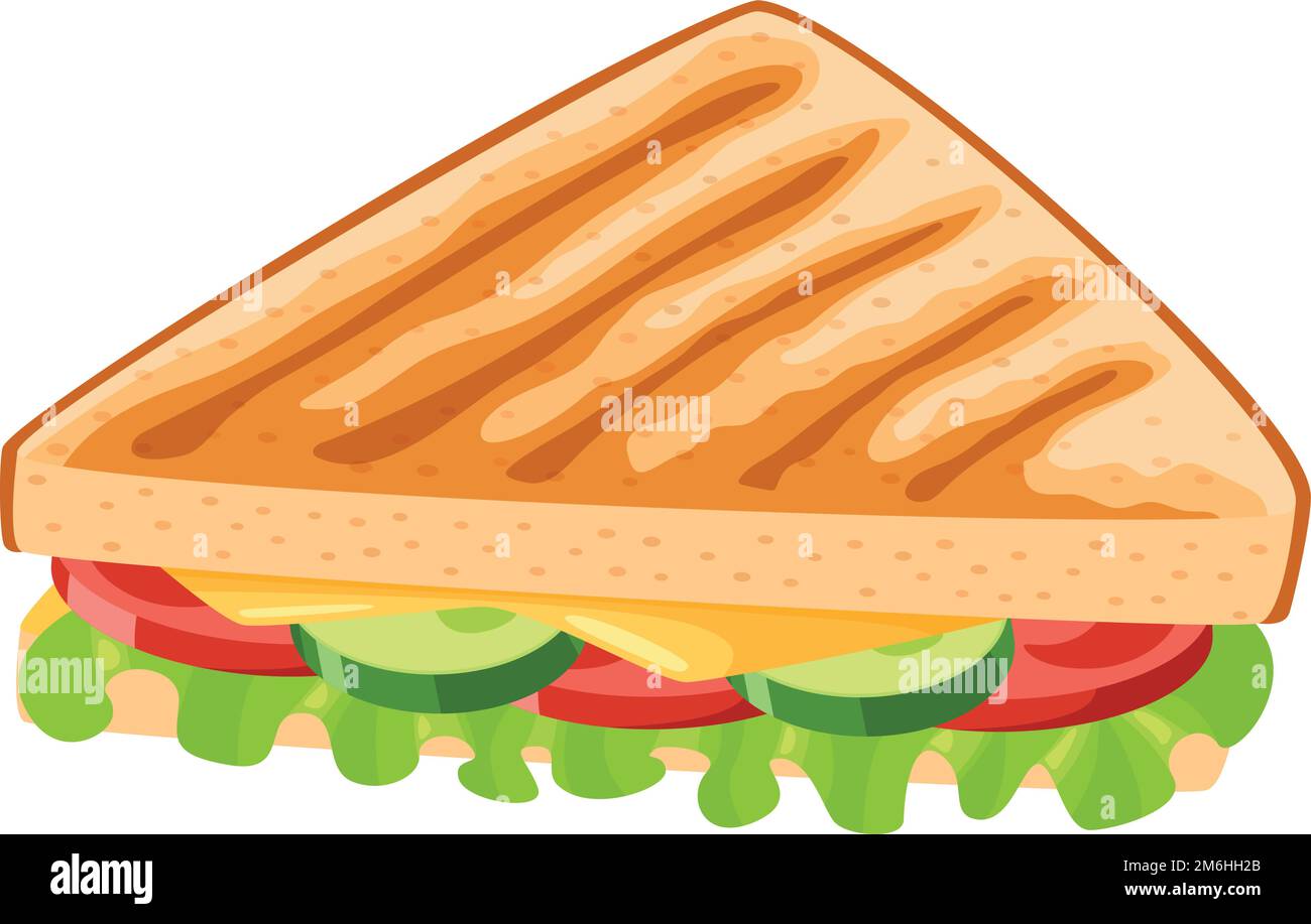 Sandwich cartoon icon. Lunch vegetable snack meal Stock Vector Image ...