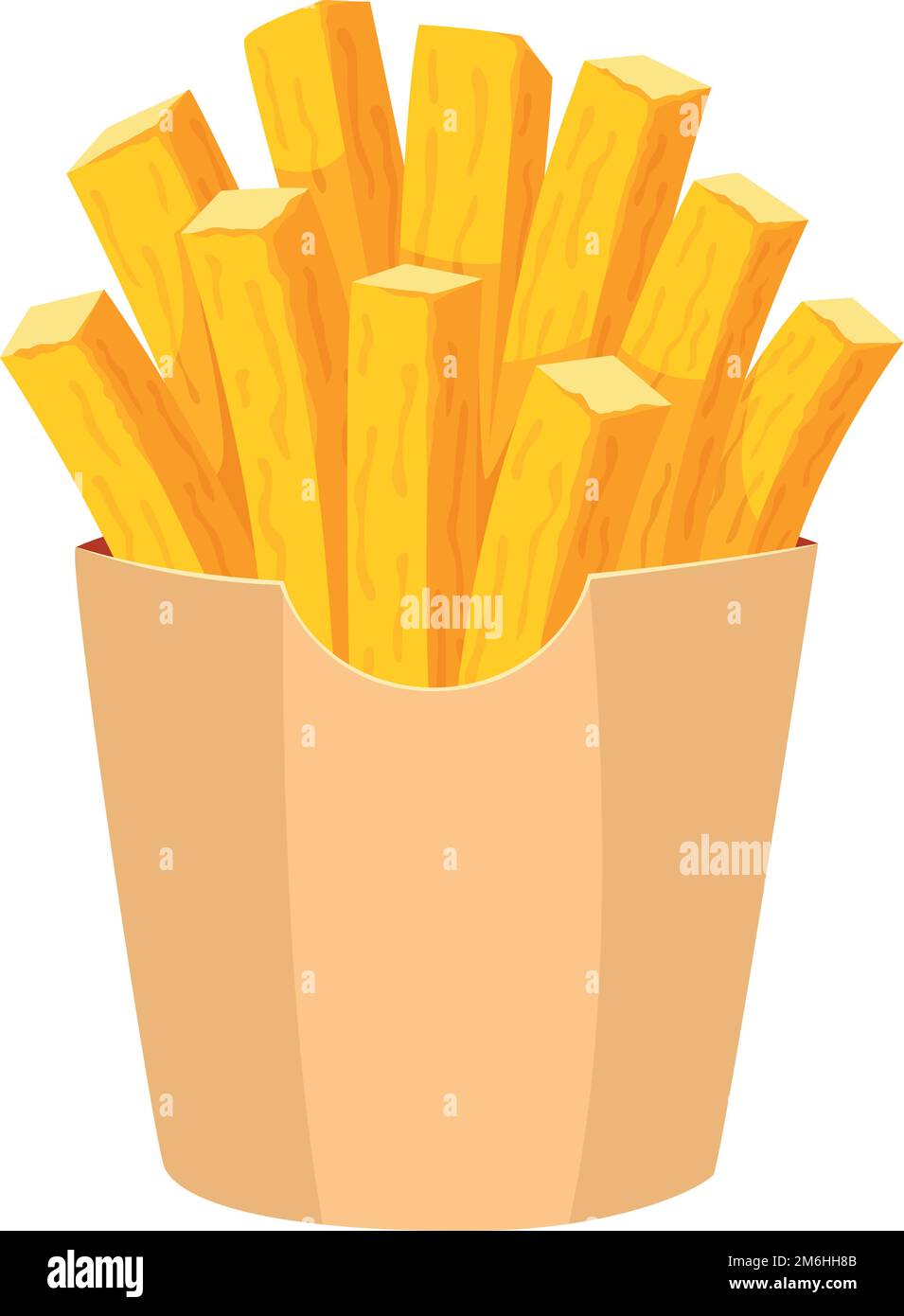 French fries pack. Potato sticks cartoon icon Stock Vector Image & Art ...