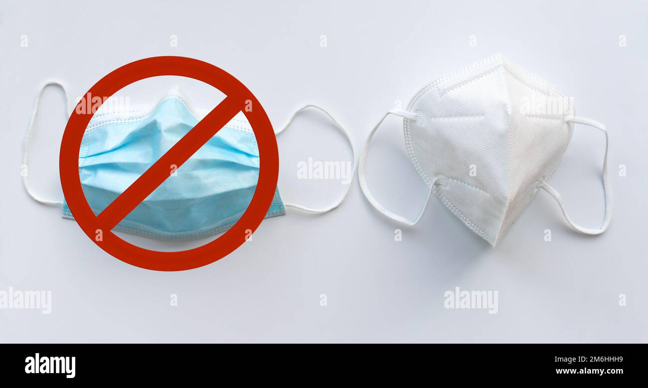 Viruses protection masks isolated on white background. Covid-19 concept ...