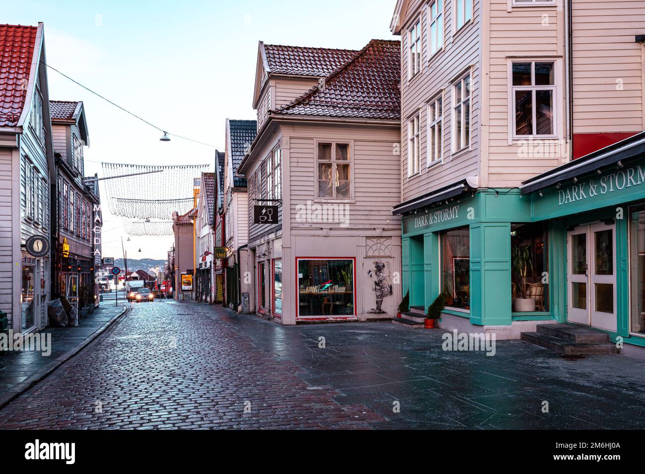 Bergen Scandinavian Architecture. Traditional decorated residential ...