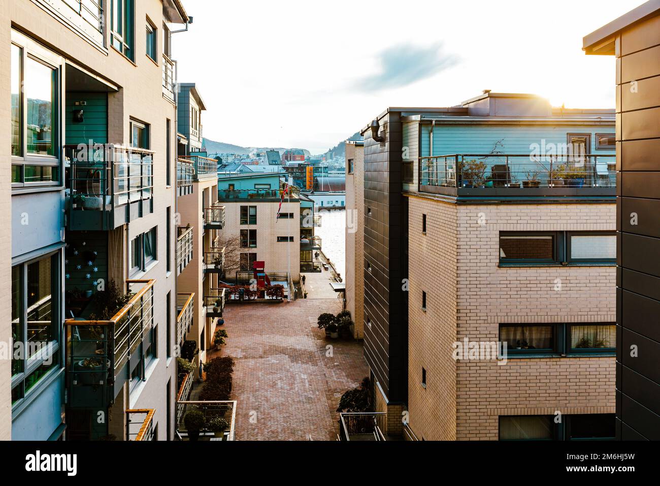 Bergen Scandinavian Architecture. Traditional decorated residential ...