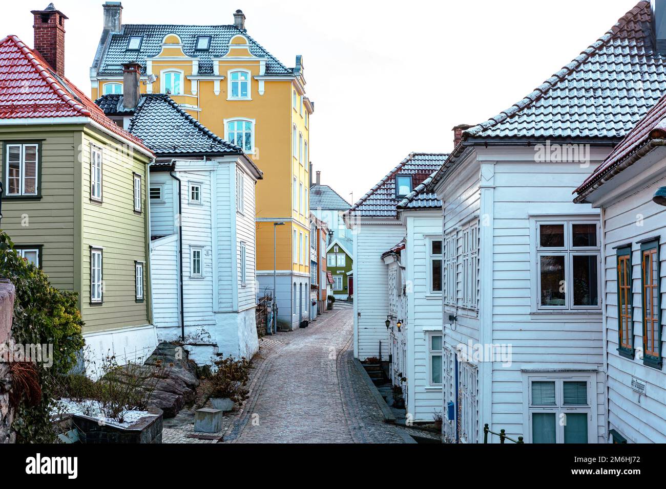 Bergen Scandinavian Architecture. Traditional decorated residential ...