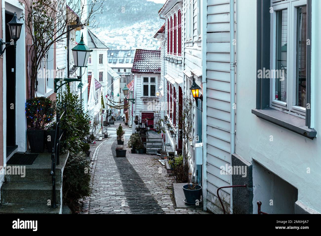 Bergen Scandinavian Architecture. Traditional decorated residential ...