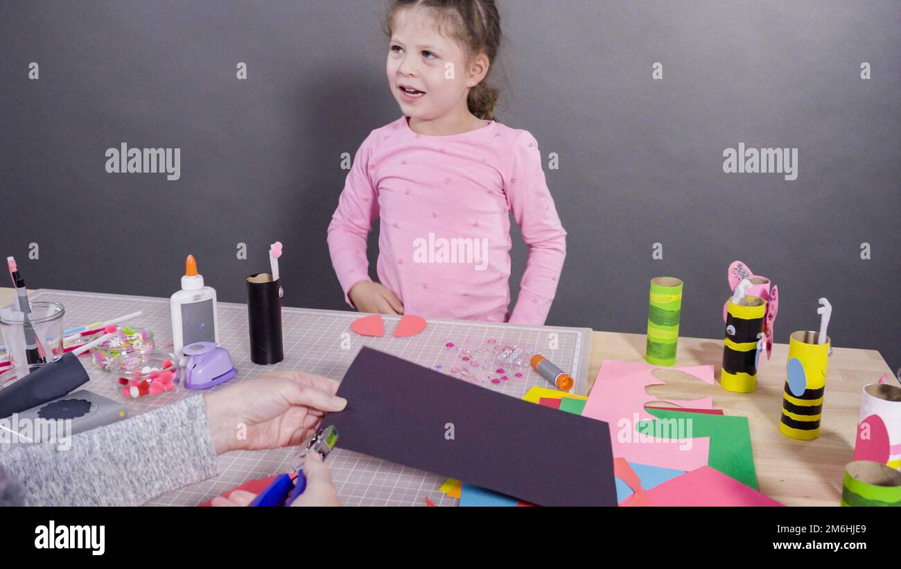 Kids craft project Stock Photo - Alamy