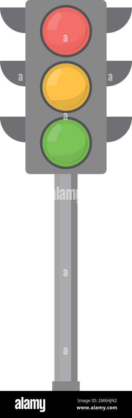 Traffic light icon. Cartoon city road signal Stock Vector Image & Art ...