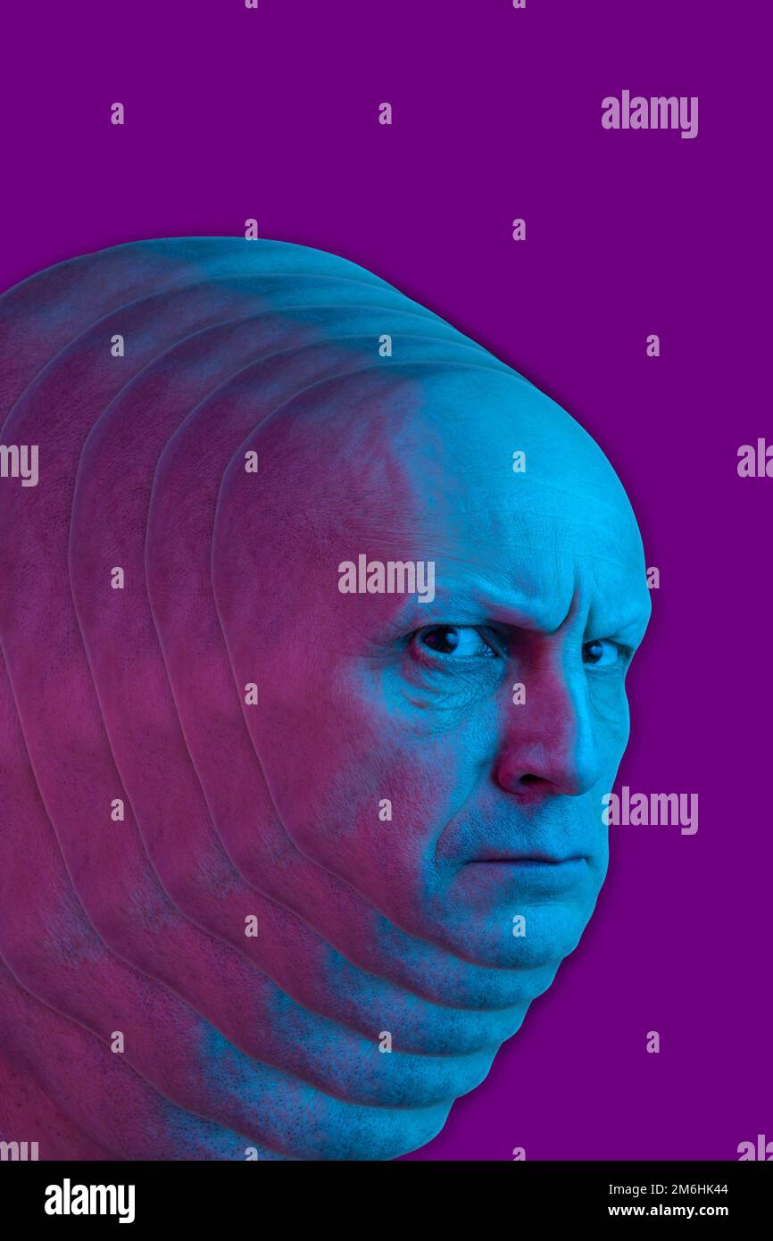 Male pop art face bald hi-res stock photography and images - Alamy