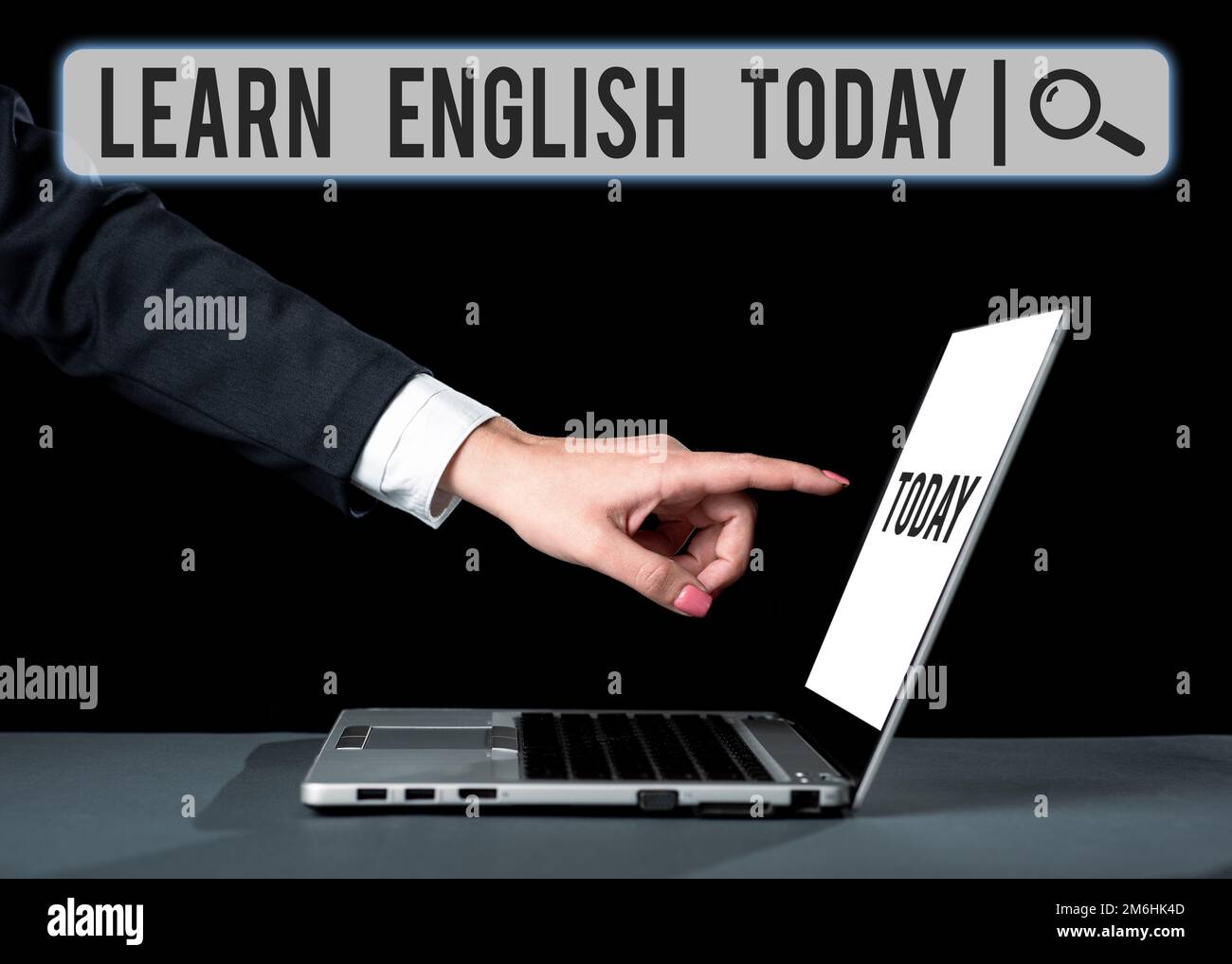 Sign displaying Learn English Today. Concept meaning gain or acquire ...