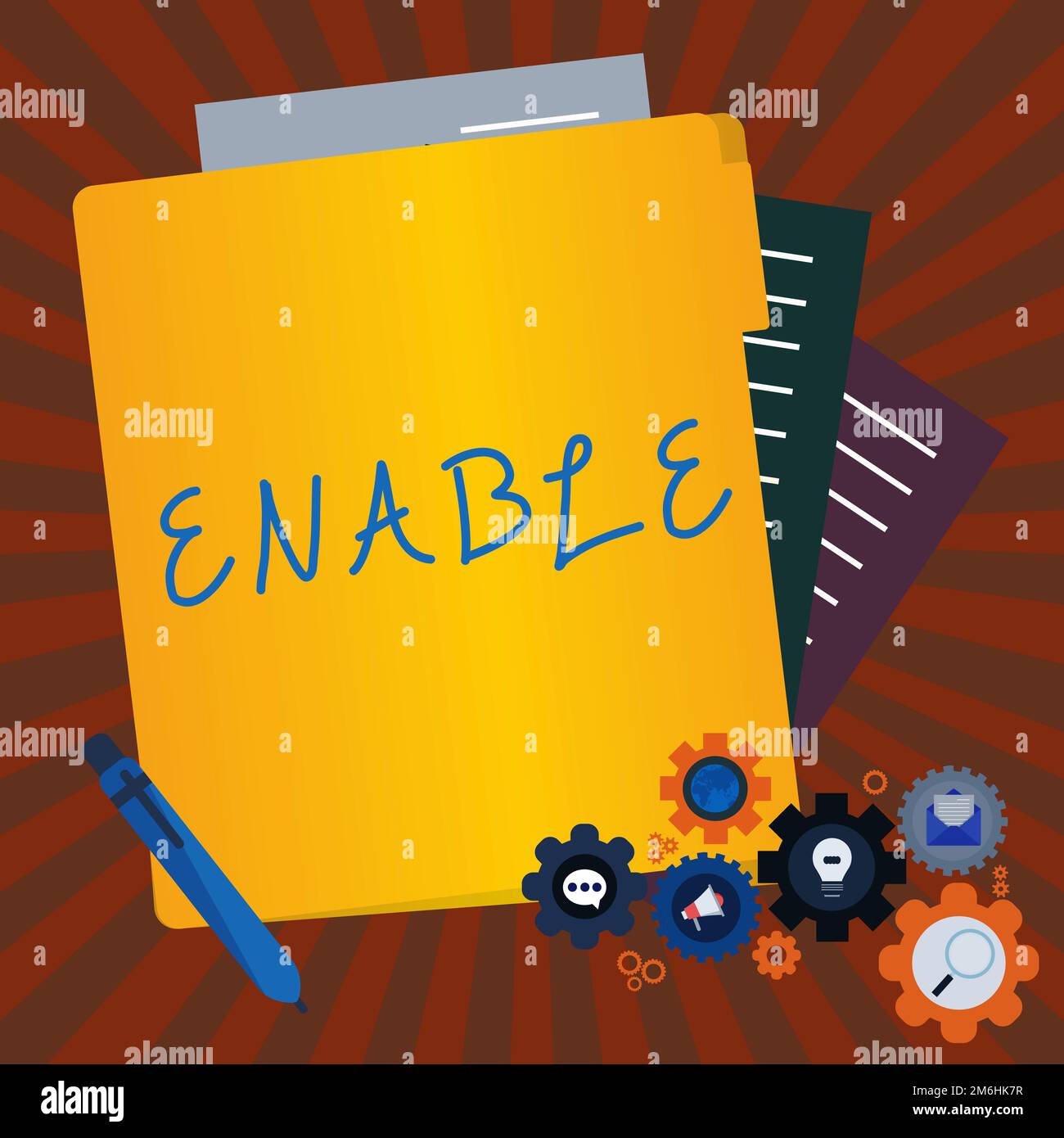 Text showing inspiration Enable. Business concept give someone or ...