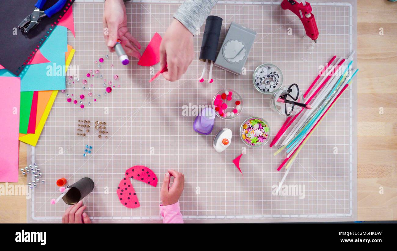 Kids craft project Stock Photo - Alamy