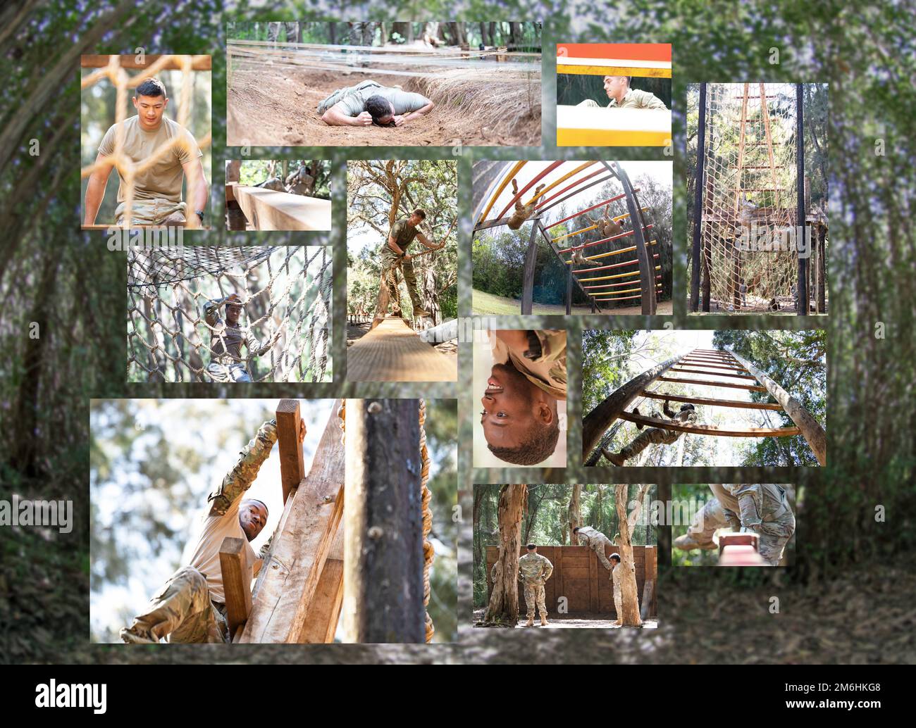 Pictured is a photo layout of Airmen from the 647th Security Forces ...