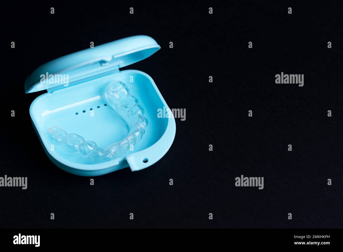 aligners for teeth alignment in blue box Stock Photo - Alamy