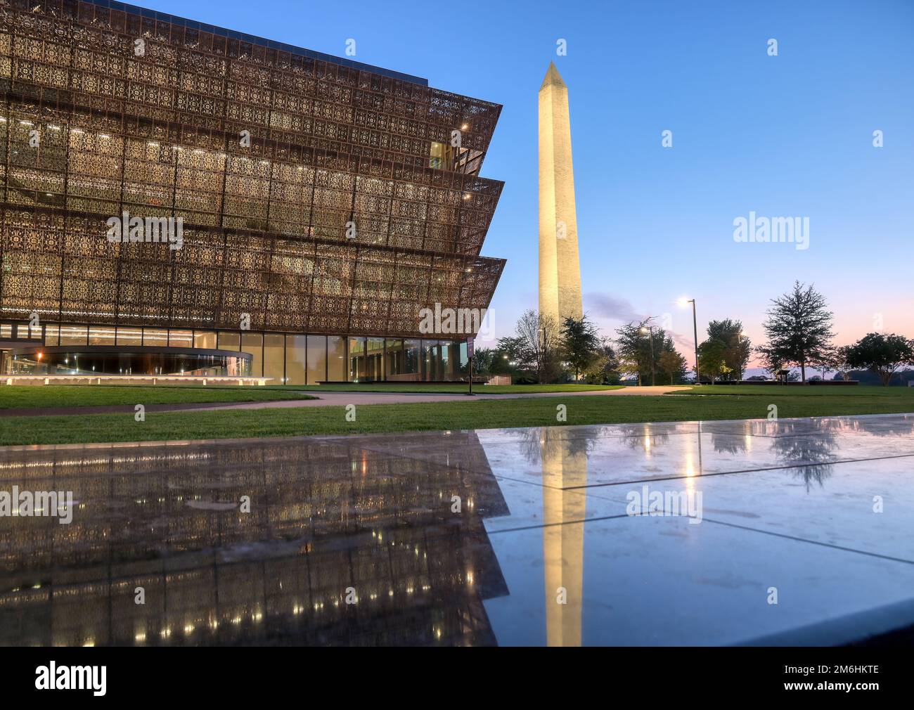 Washington Monument and African American History Museum Stock Photo - Alamy