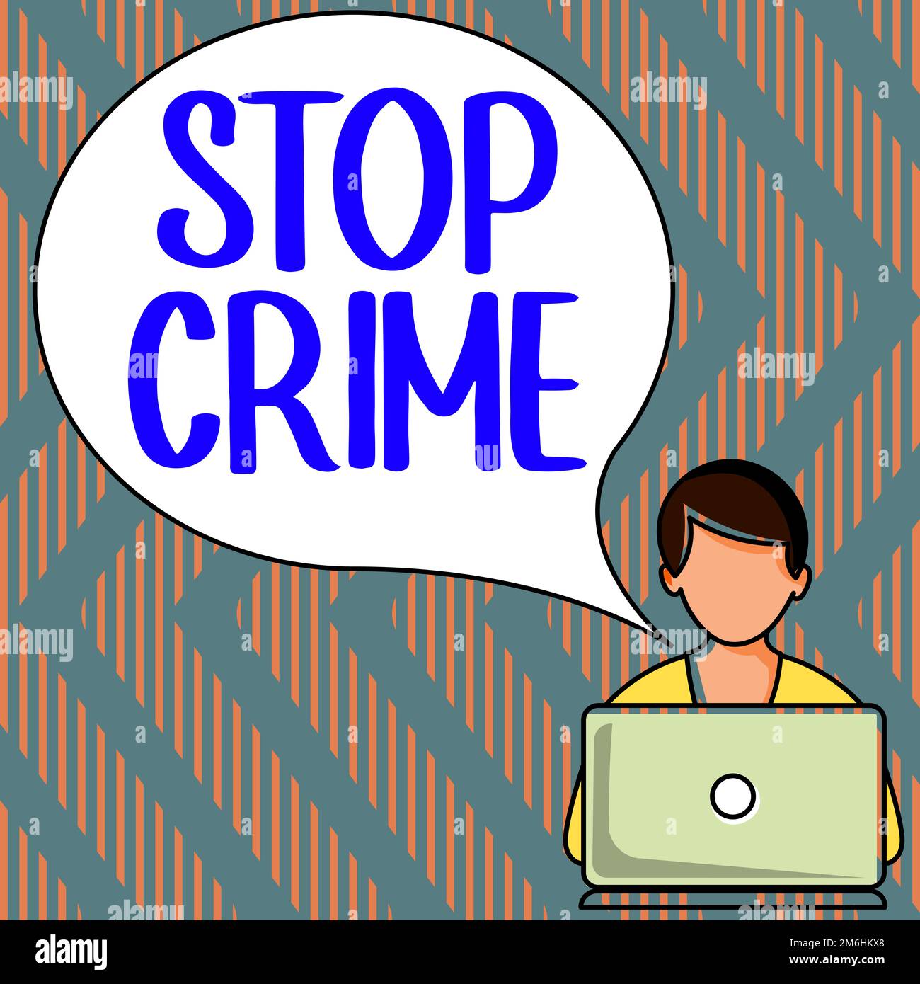 Text showing inspiration Stop Crime. Conceptual photo the effort or ...