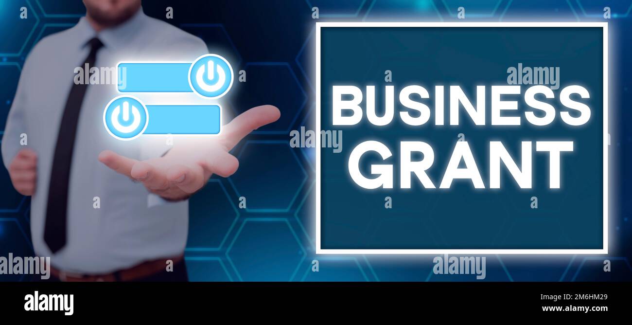 Handwriting text Business Grant. Concept meaning Working strategies ...