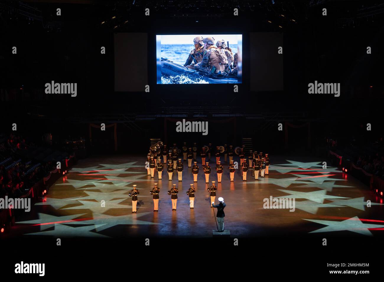 U.S. Marines with the Marine Forces Reserve (MFR) Band, perform at the ...