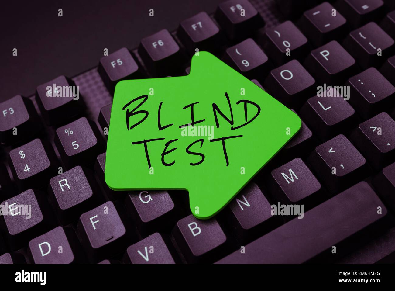 Hand writing sign Blind Test. Business idea Social engagement with a ...