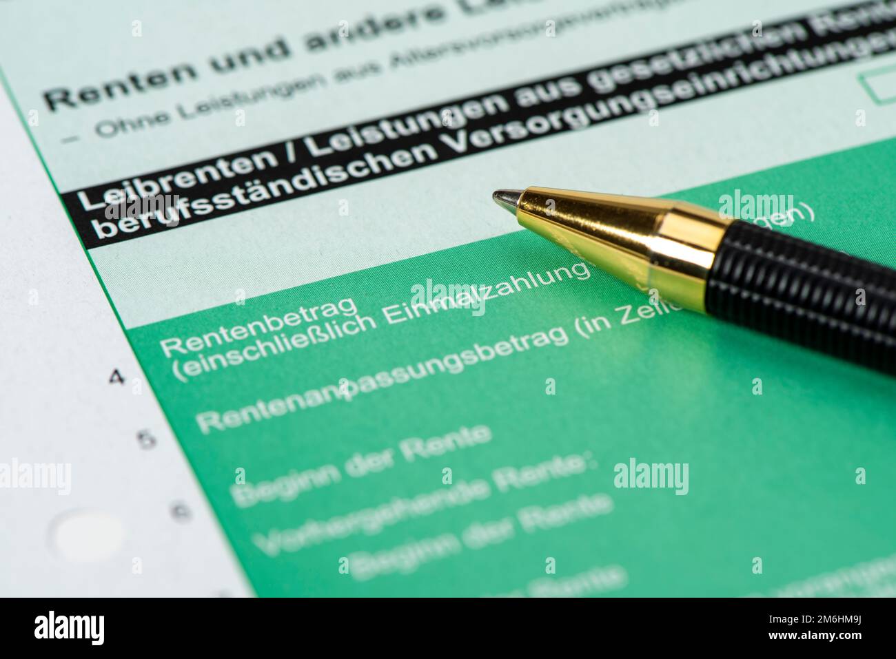 Tax declaration for tax office with form Stock Photo - Alamy