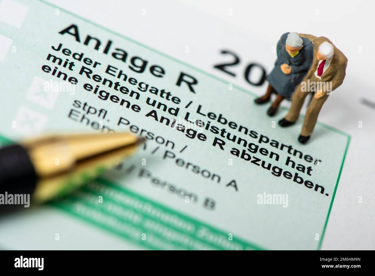 Tax declaration for tax office with form Stock Photo - Alamy