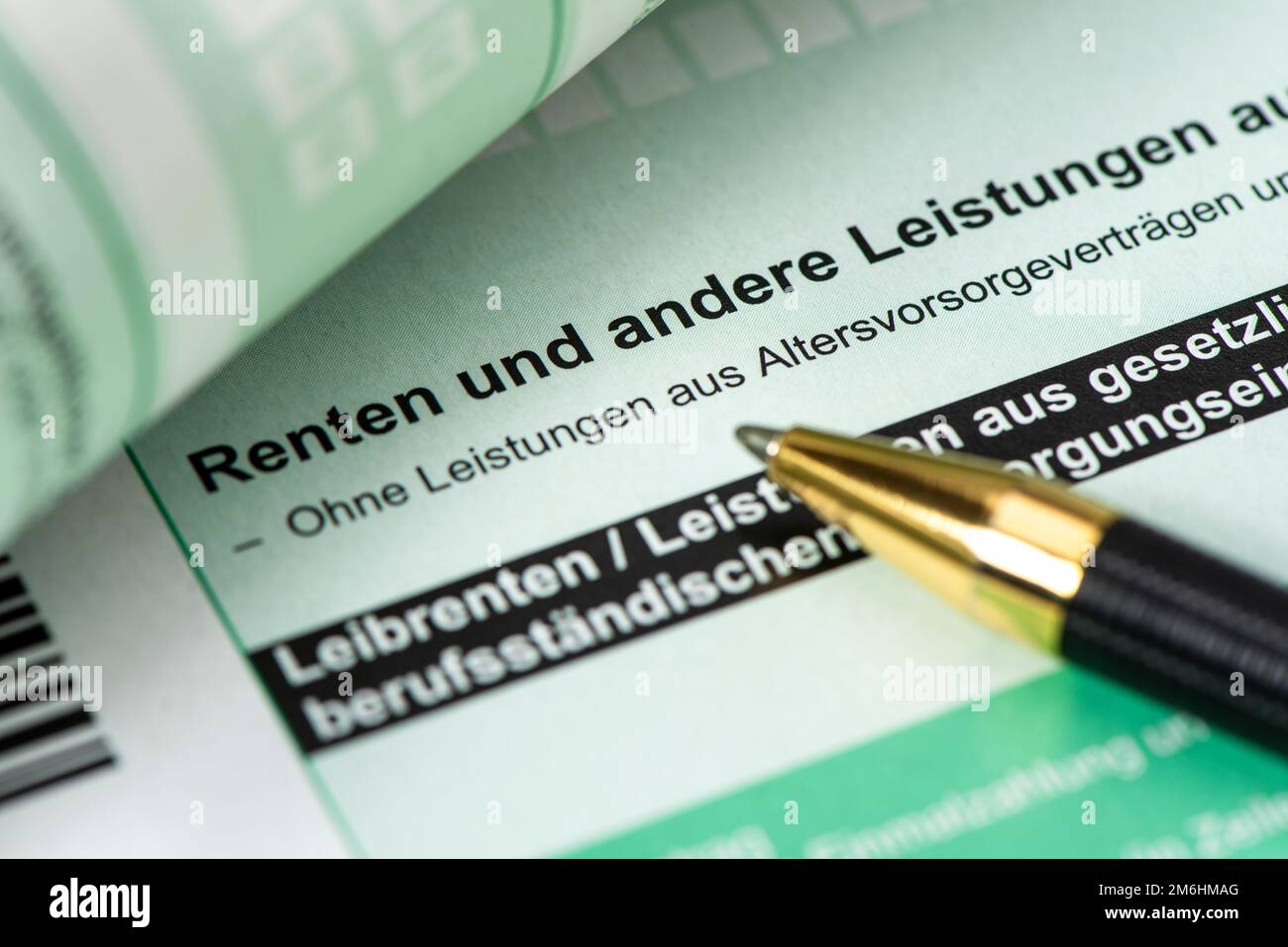 Tax declaration for tax office with form Stock Photo - Alamy