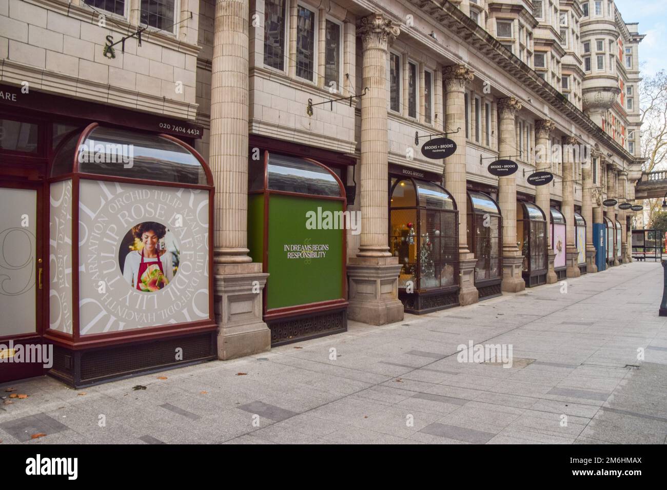London, UK. 2nd January 2023. Closed shops under refurbishment in ...