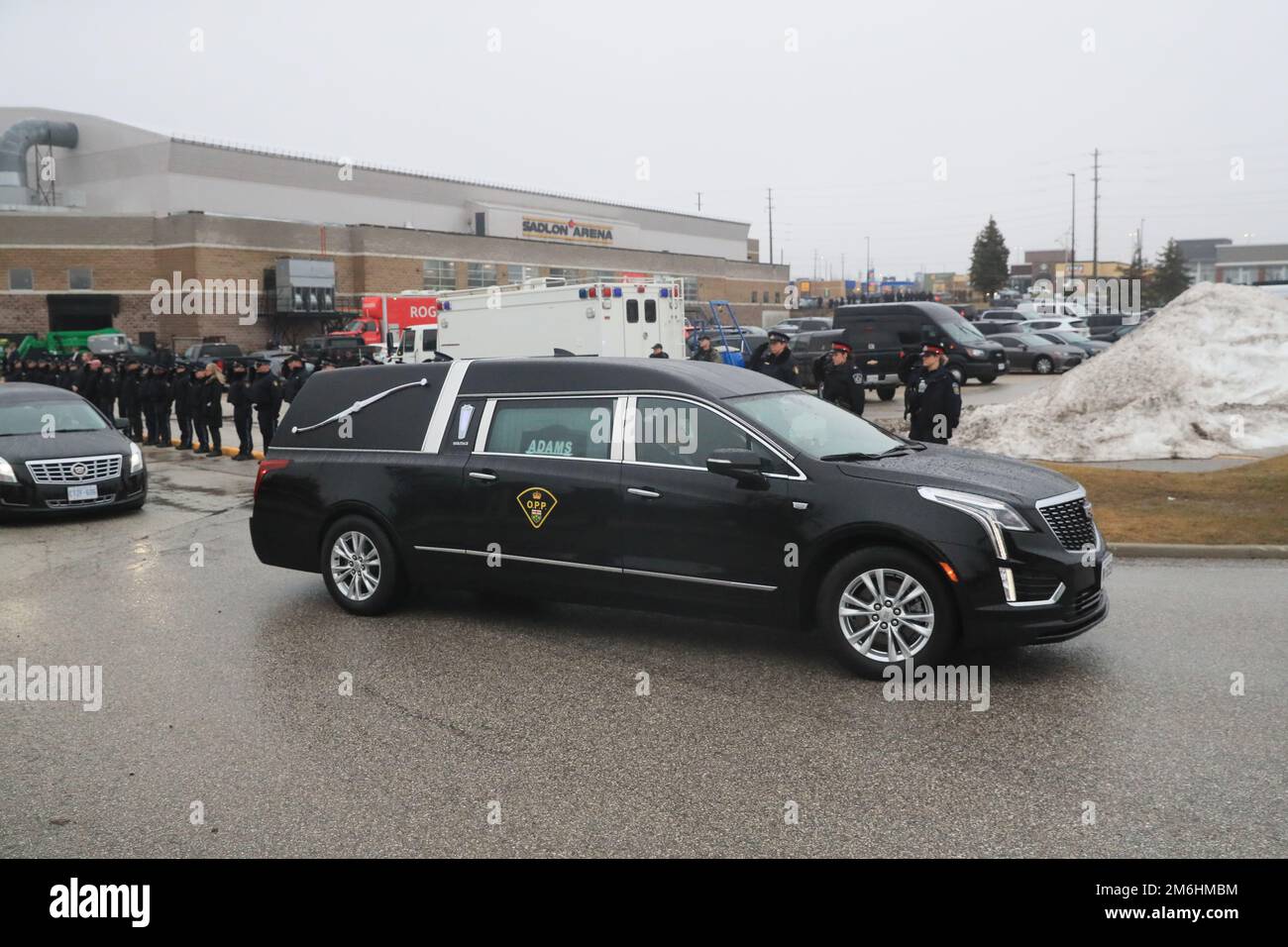 The hearse carrying OPP Const. Grzegorz (Greg) Pierzchala departs the ...