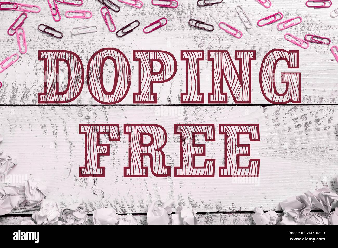Text showing inspiration Doping Free. Concept meaning proven not using ...