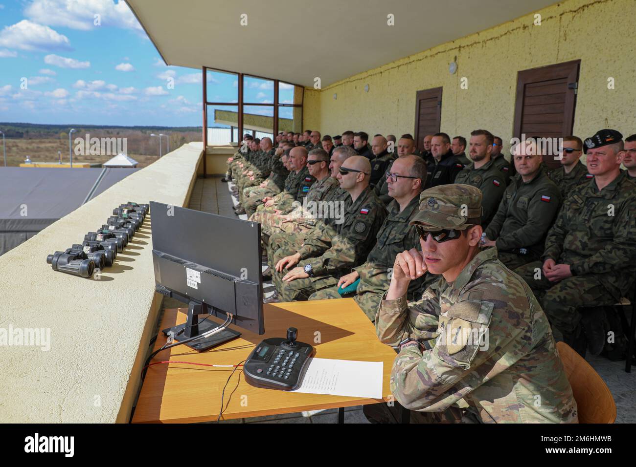 From right, U.S. Army Staff Sgt. Steven Brozyna, a tank commander ...
