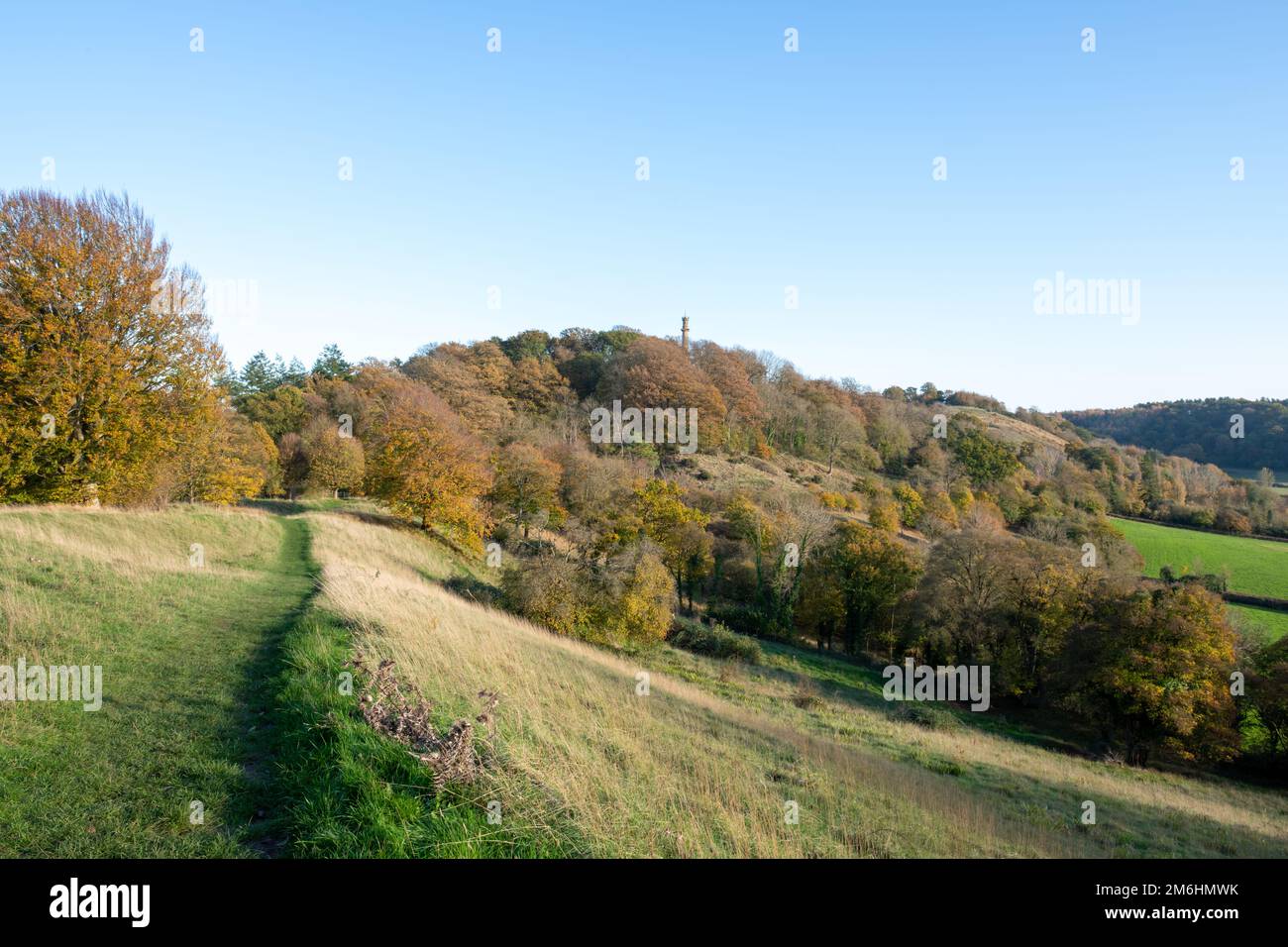 Landscape photo of the autumn colours at the Admiral Hood Monument on ...