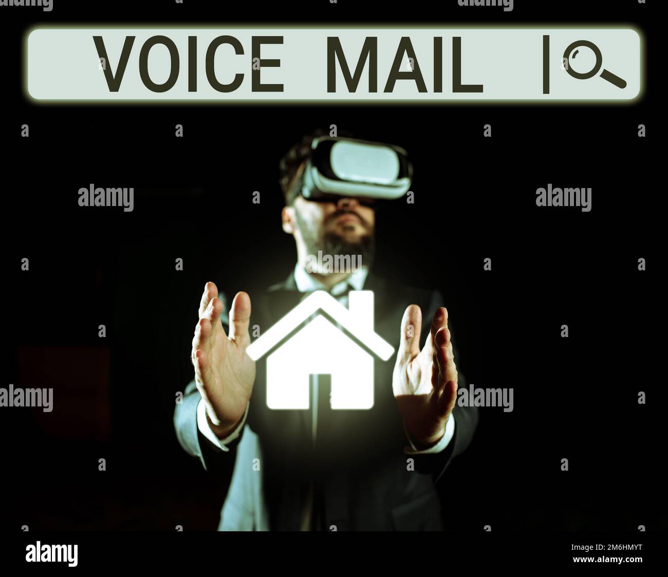 Text showing inspiration Voice Mail. Concept meaning Electronic system ...