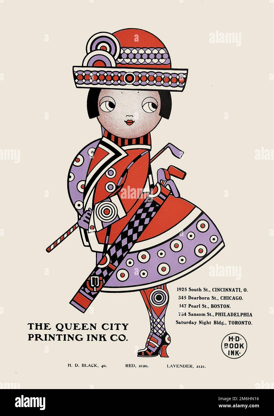 American art deco - Printing Ink Posters Stock Photo - Alamy