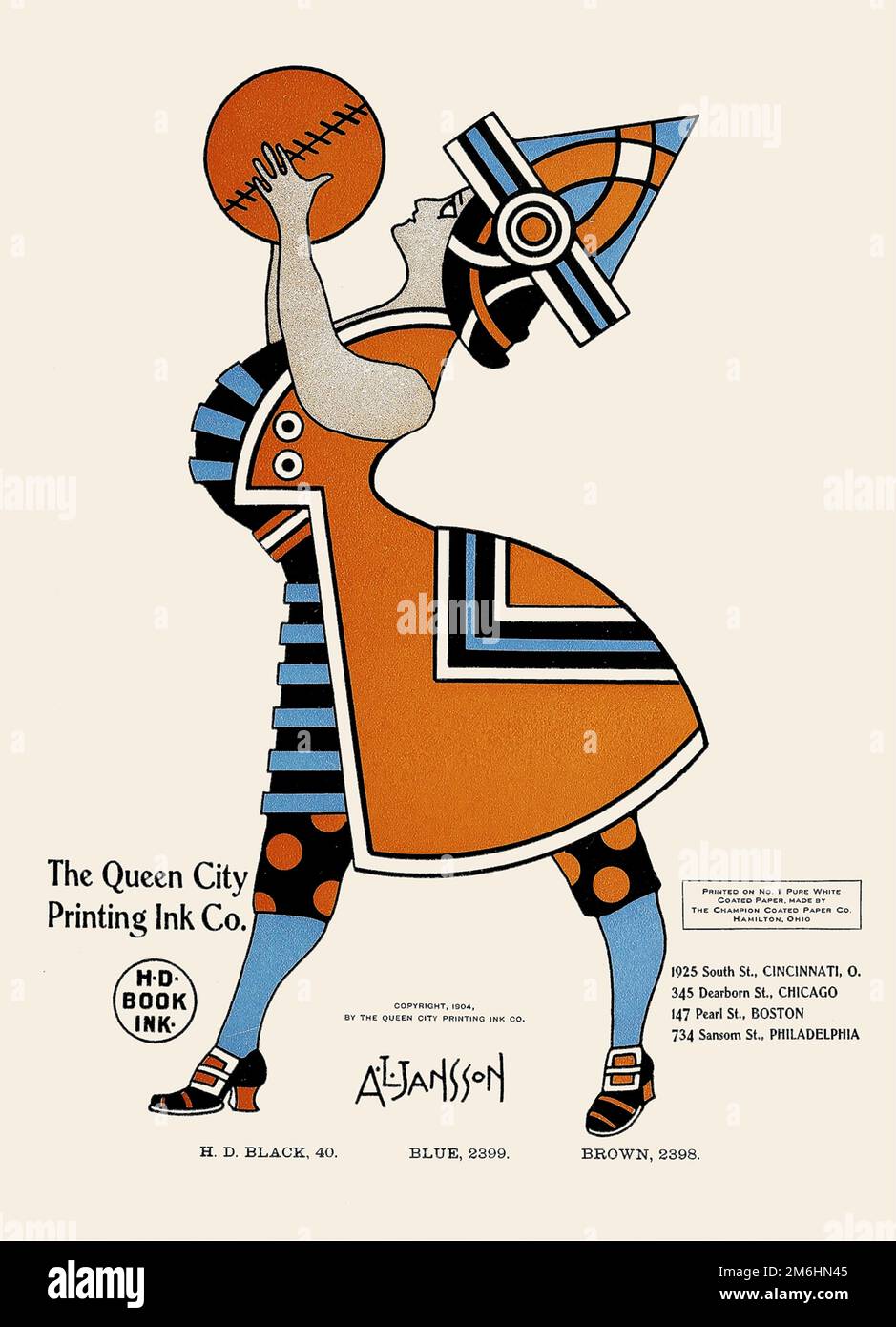 American art deco - Printing Ink Posters Stock Photo - Alamy