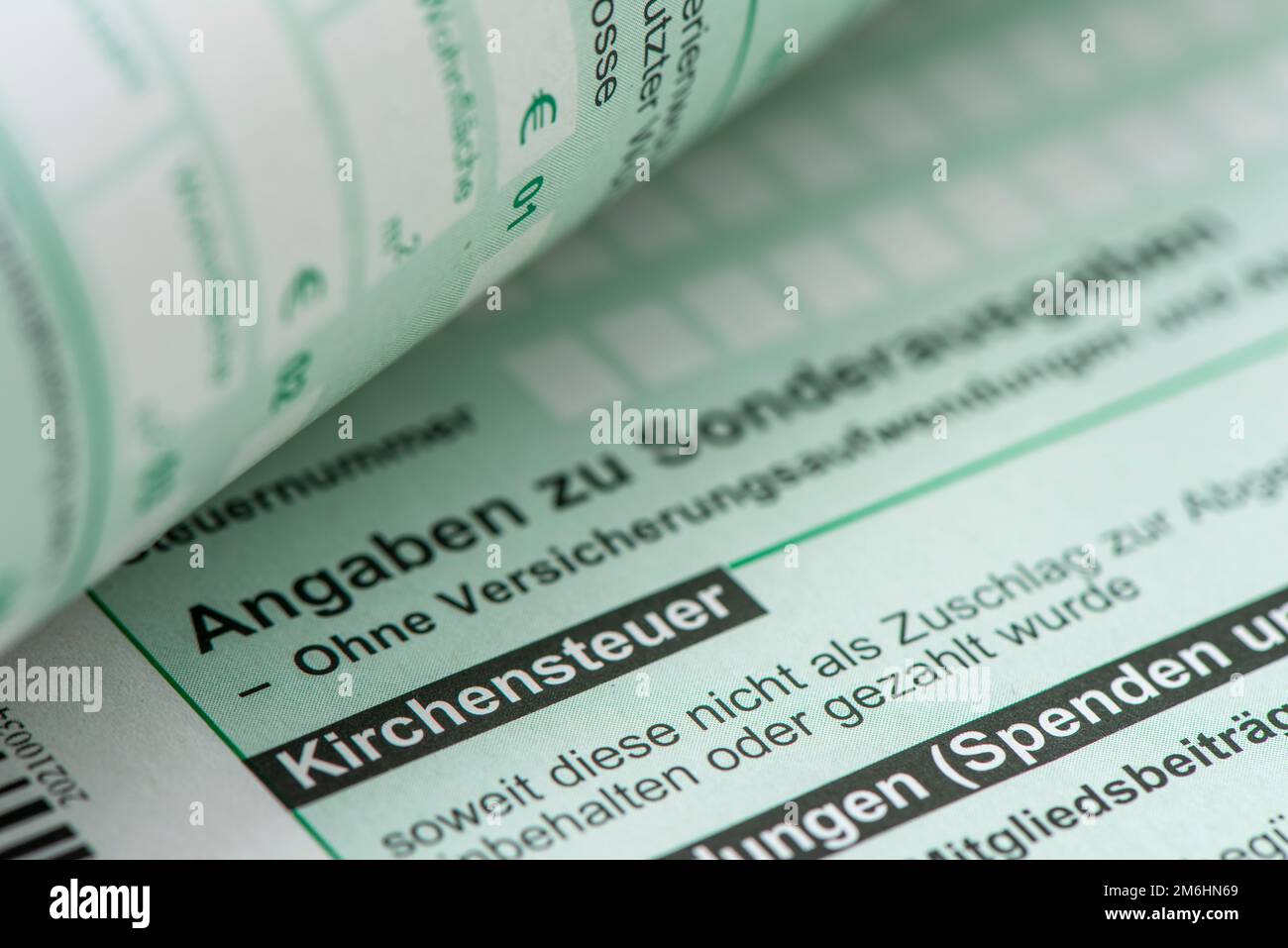 Tax declaration for tax office with form Stock Photo - Alamy