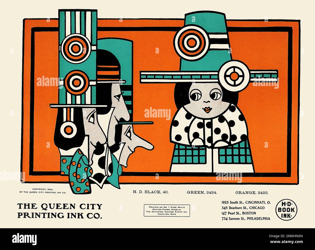 American art deco - Printing Ink Posters Stock Photo - Alamy