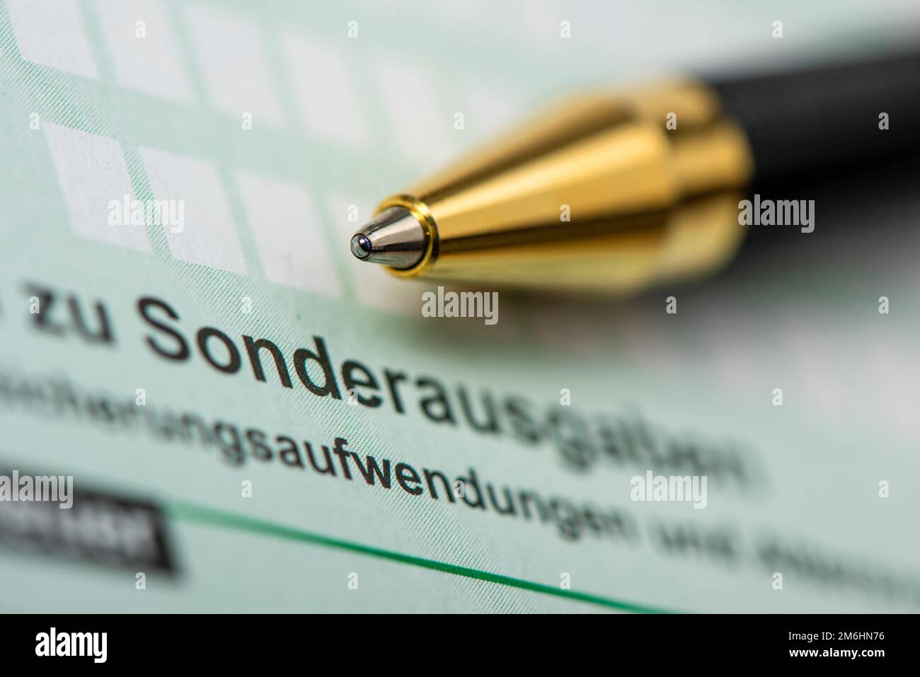 Tax declaration for tax office with form Stock Photo - Alamy