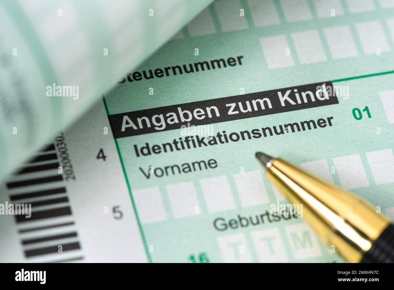 Tax declaration for tax office with form Stock Photo - Alamy
