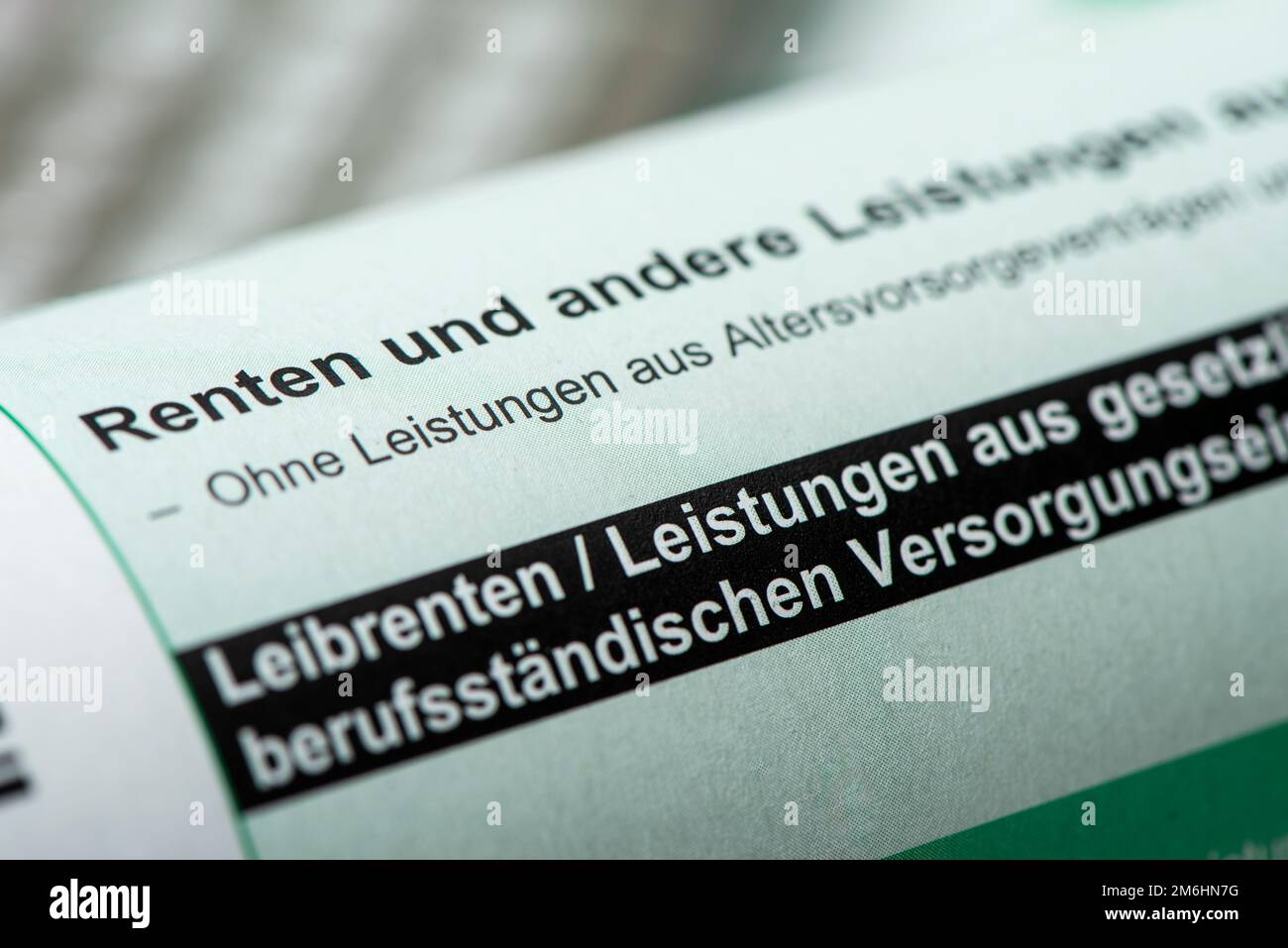 Tax declaration for tax office with form Stock Photo - Alamy